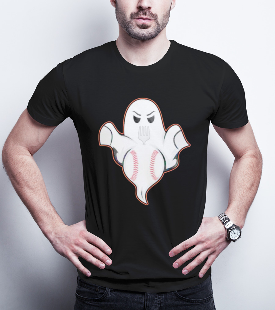 Ghost Forkball Baseball Spirit T-Shirt