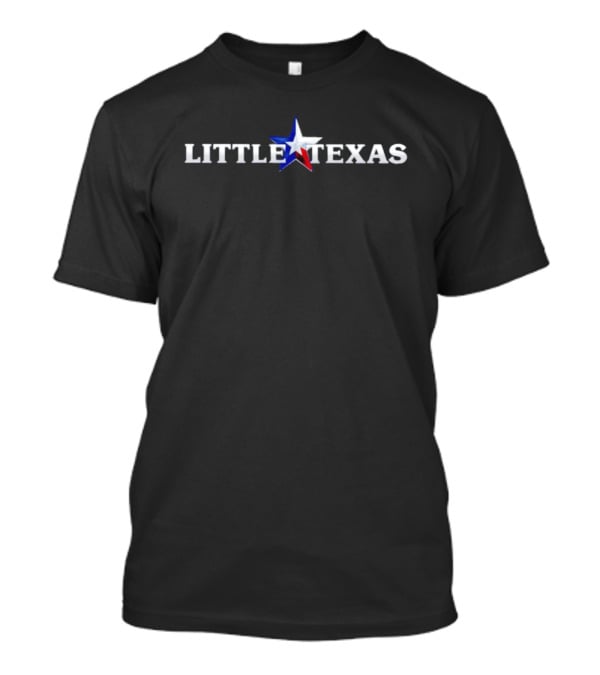 LITTLE TEXAS Star With Red White Blue Texas Flag Colors T-Shirt