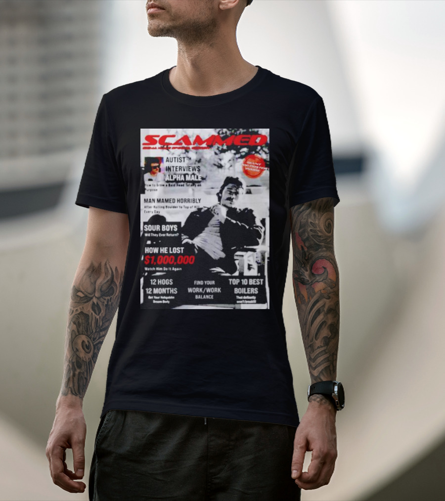 SCAMMED Sour Boys Autist Interviews Alpha Male Magazine Cover T-Shirt