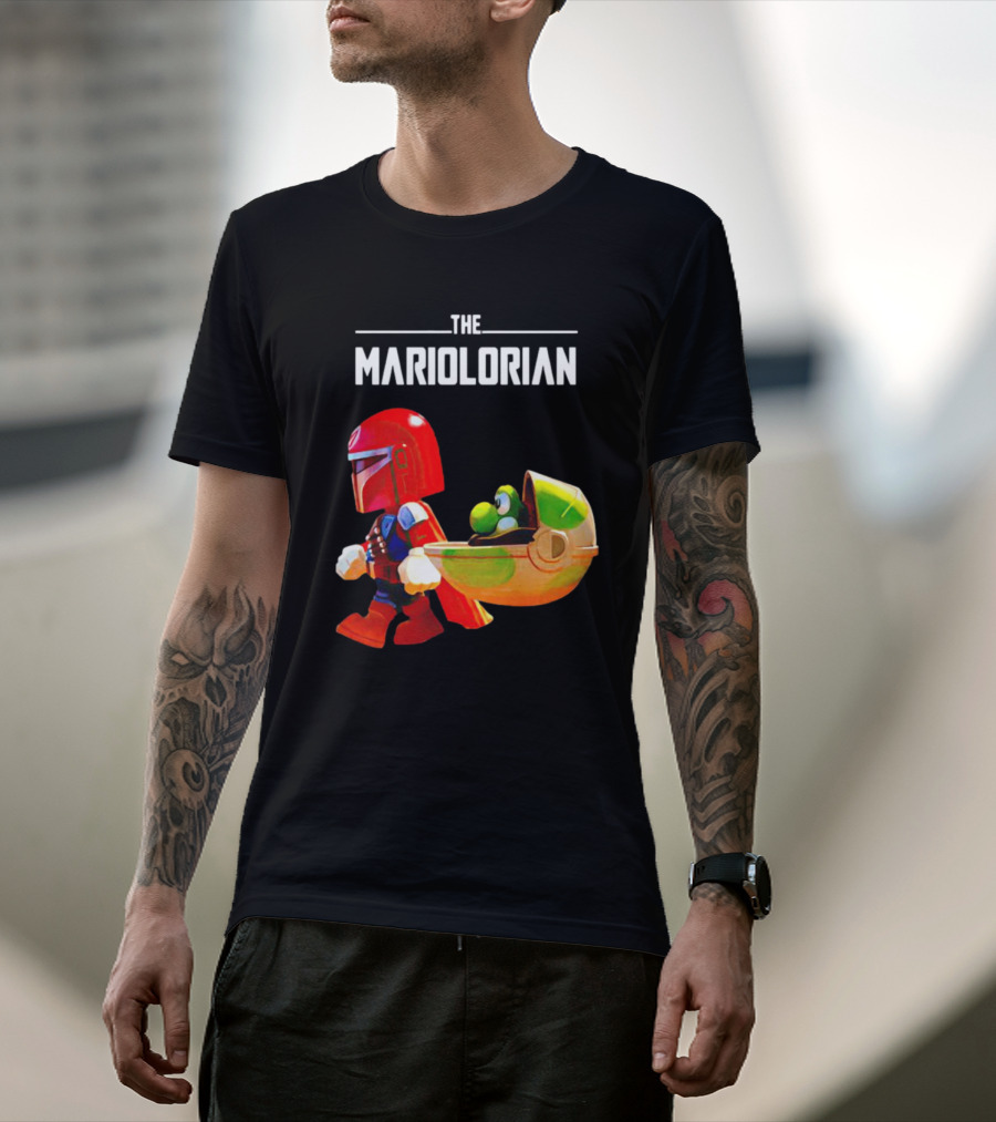The Mandalorian And Super Mario The Mariolorian Yoshi T-Shirt