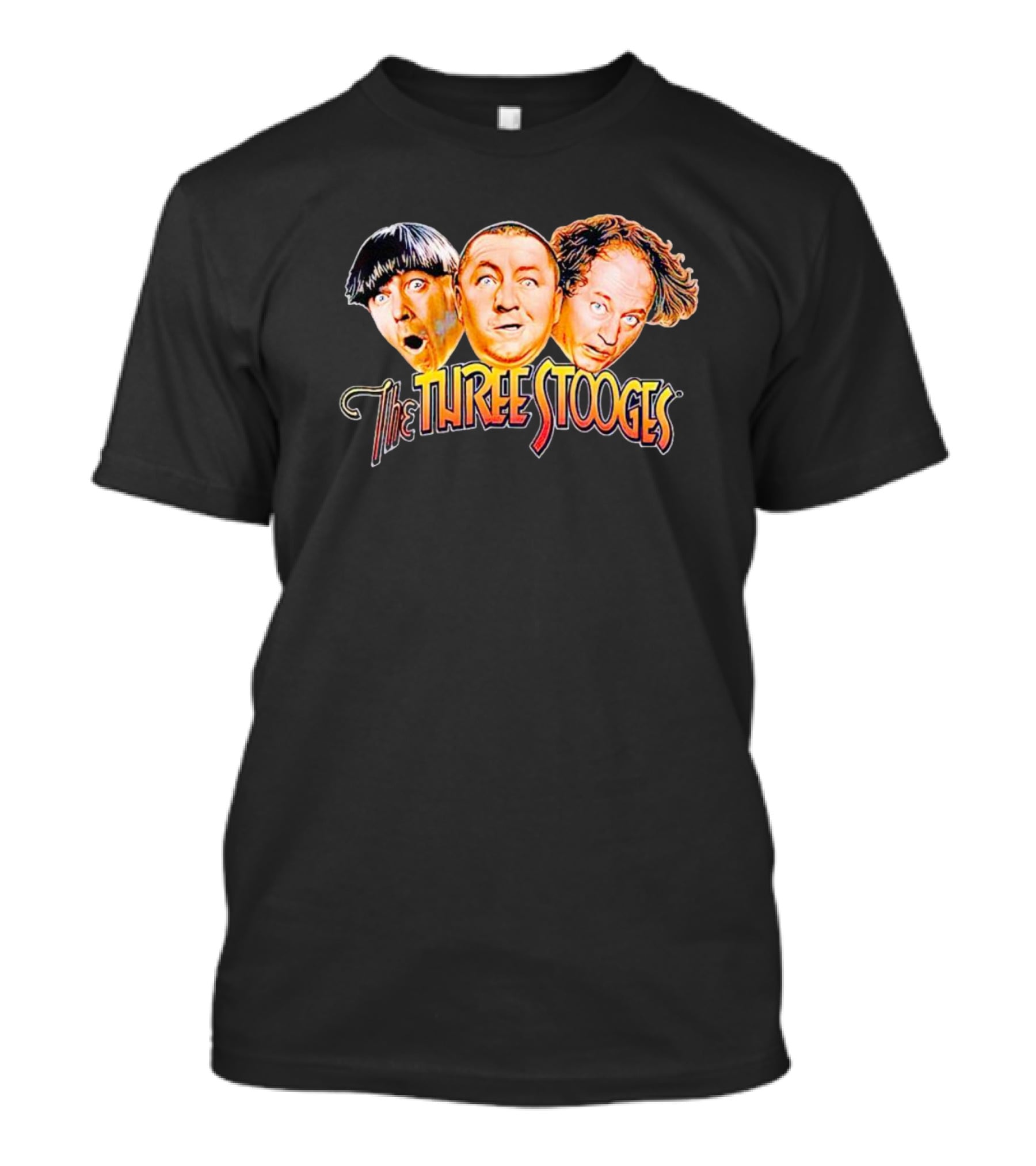 The Three Stooges Classic Comedy Trio Faces T-Shirt