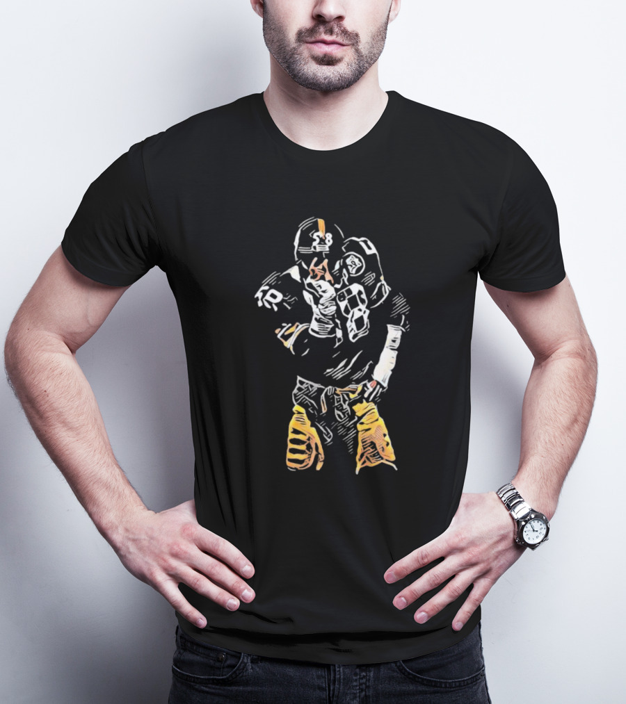 Steelers Jack Lambert Jack Splat Football Legend Black And Gold T-Shirt