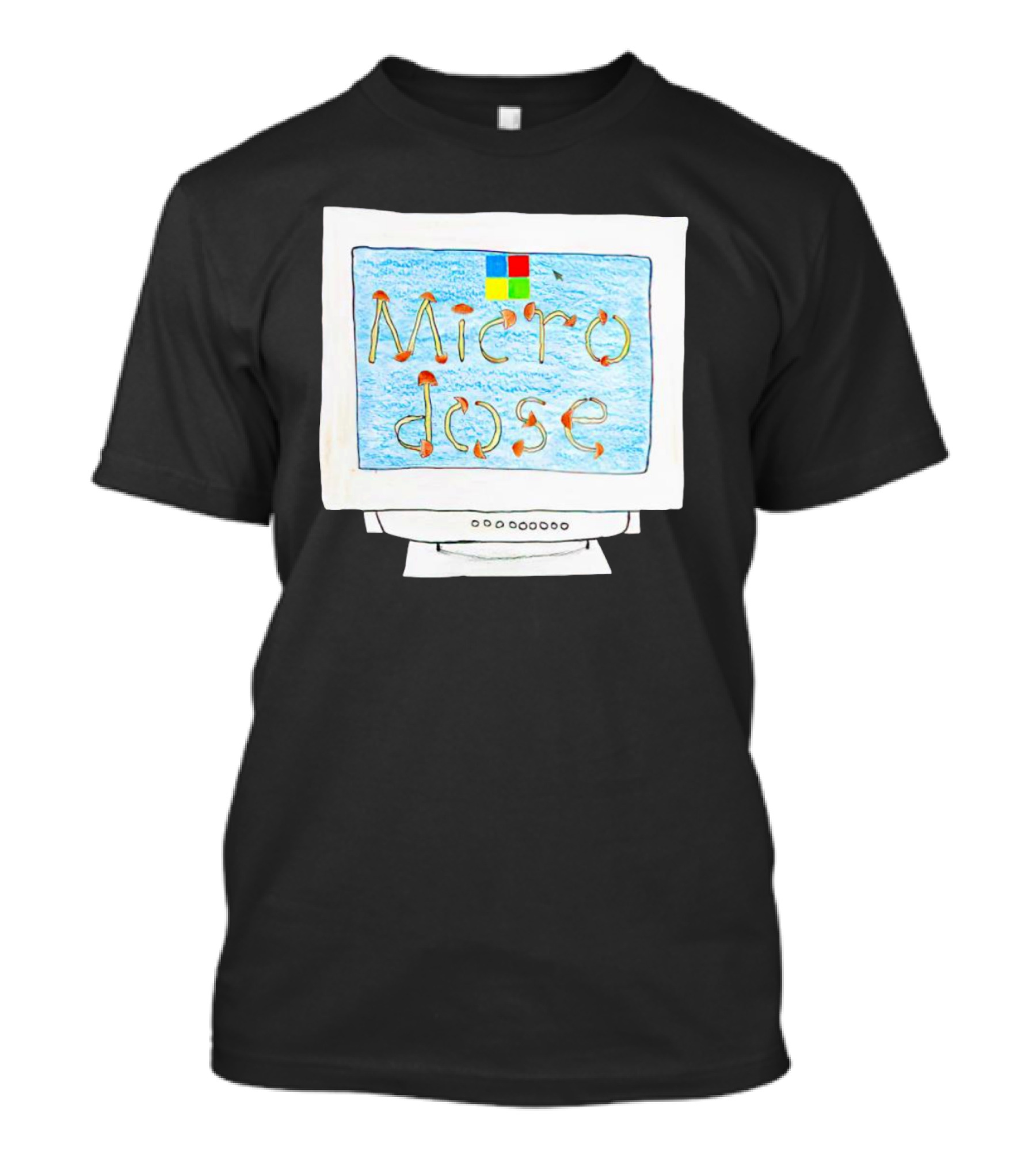 Dave Portnoy Microdose Retro Computer Monitor T-Shirt
