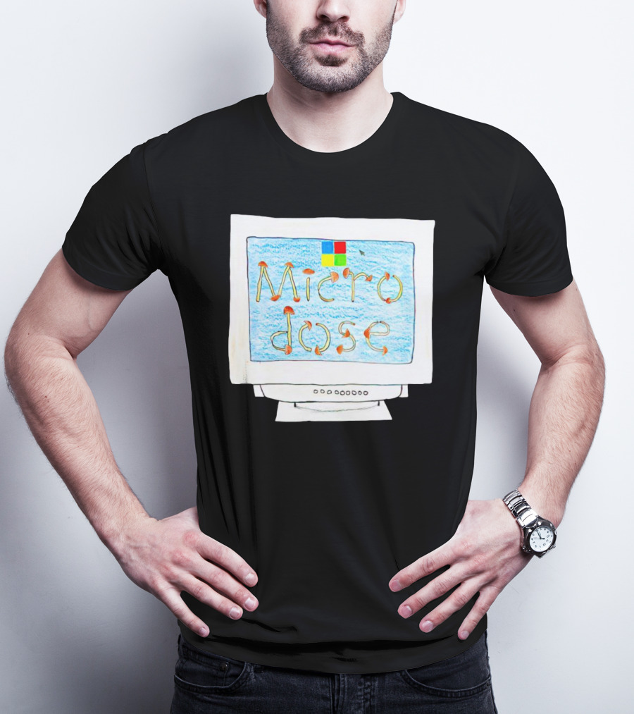Dave Portnoy Microdose Retro Computer Monitor T-Shirt