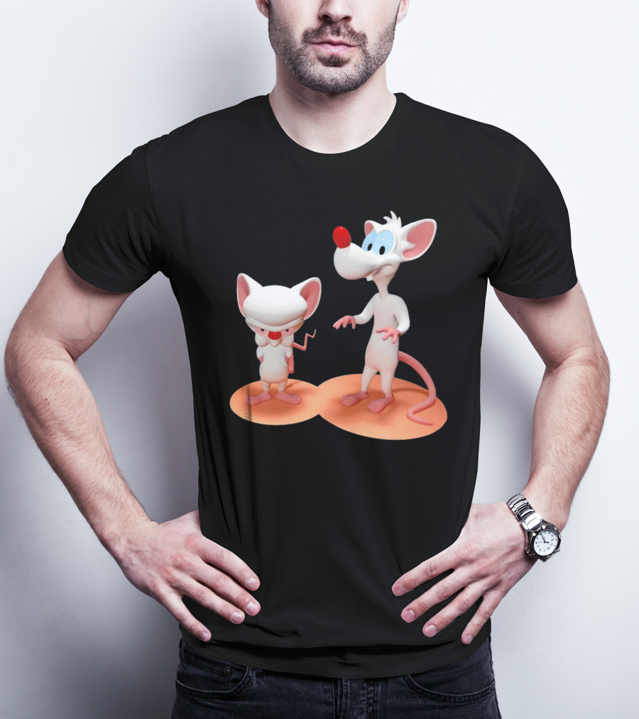 Pinky And The Brain Cartoon Characters Retro Animation Duo T-Shirt