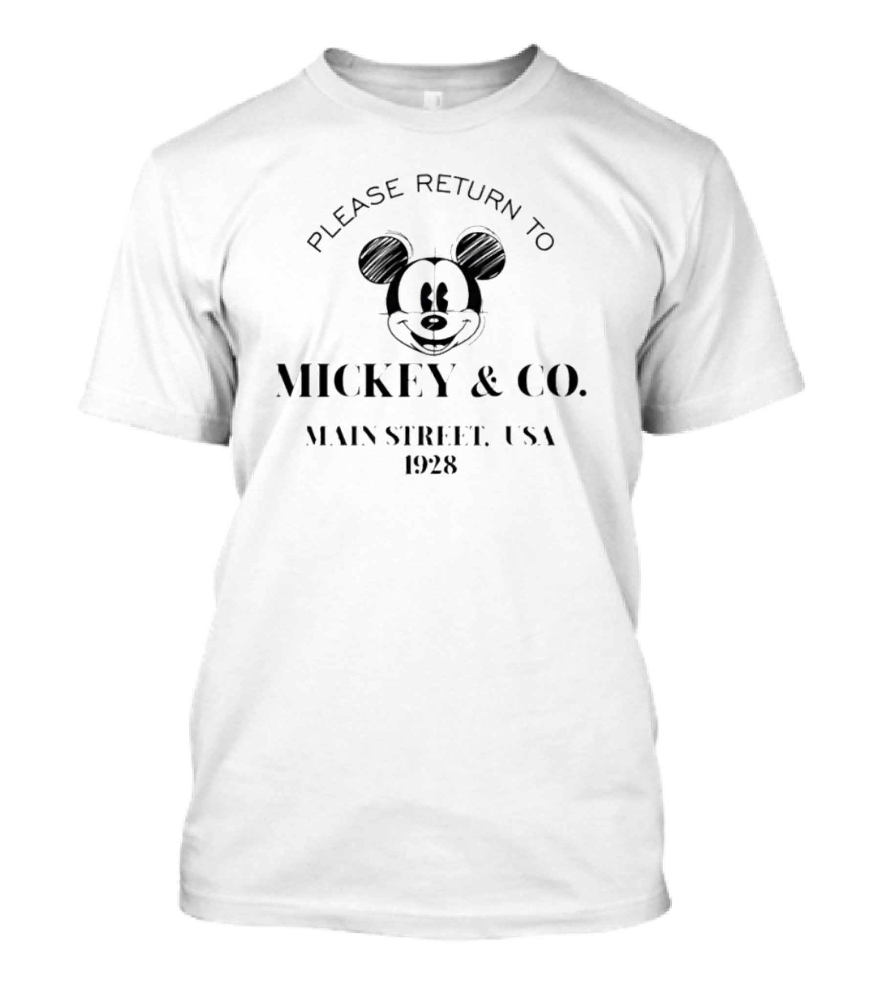 Please Return To Mickey And Co. Main Street USA 1928 T-Shirt