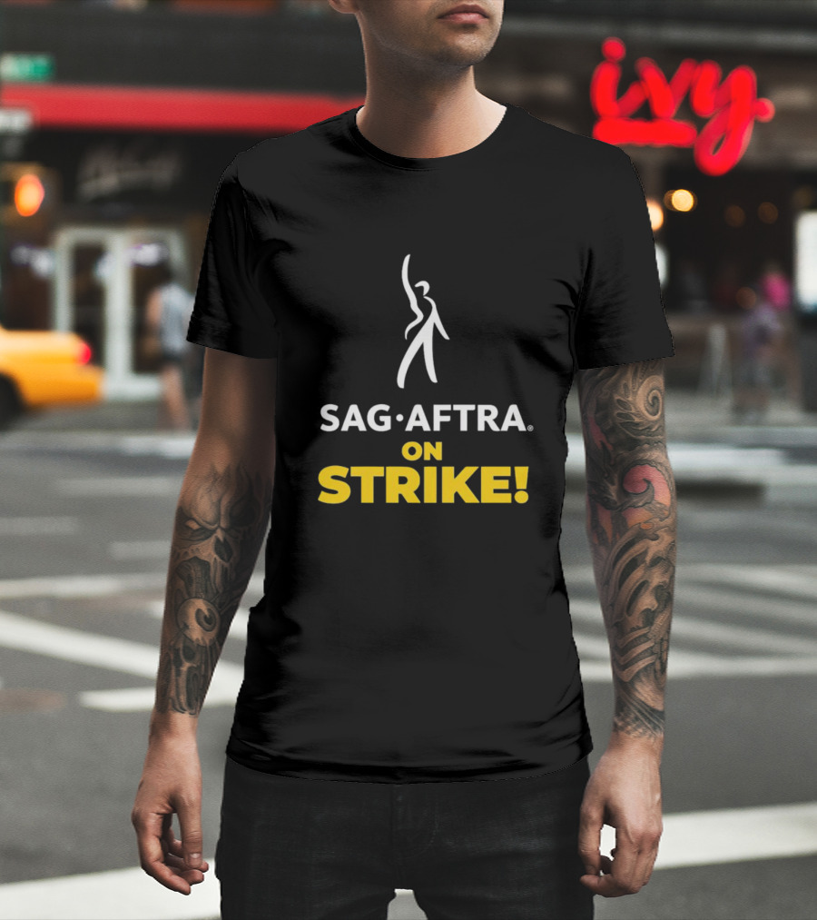 SAG AFTRA On Strike Logo Iconic T-Shirt