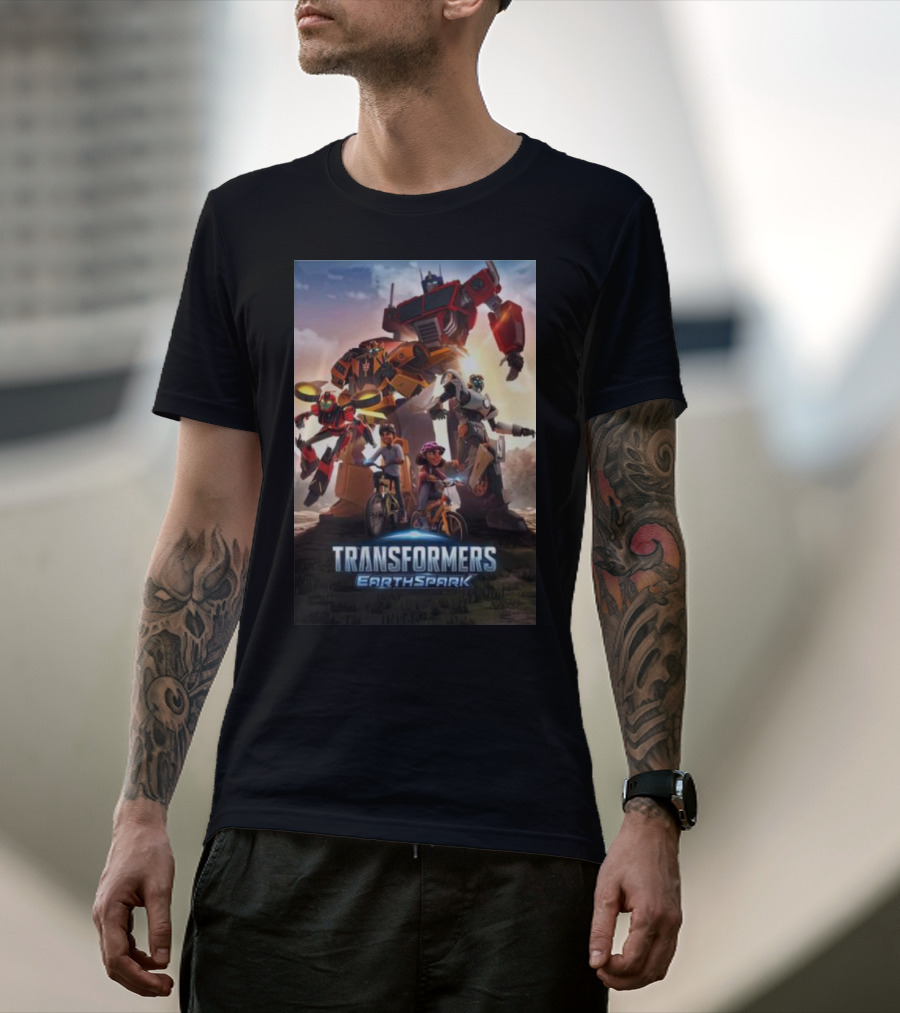 Transformers Earthspark Optimus Prime And Friends Adventure Scene T-Shirt