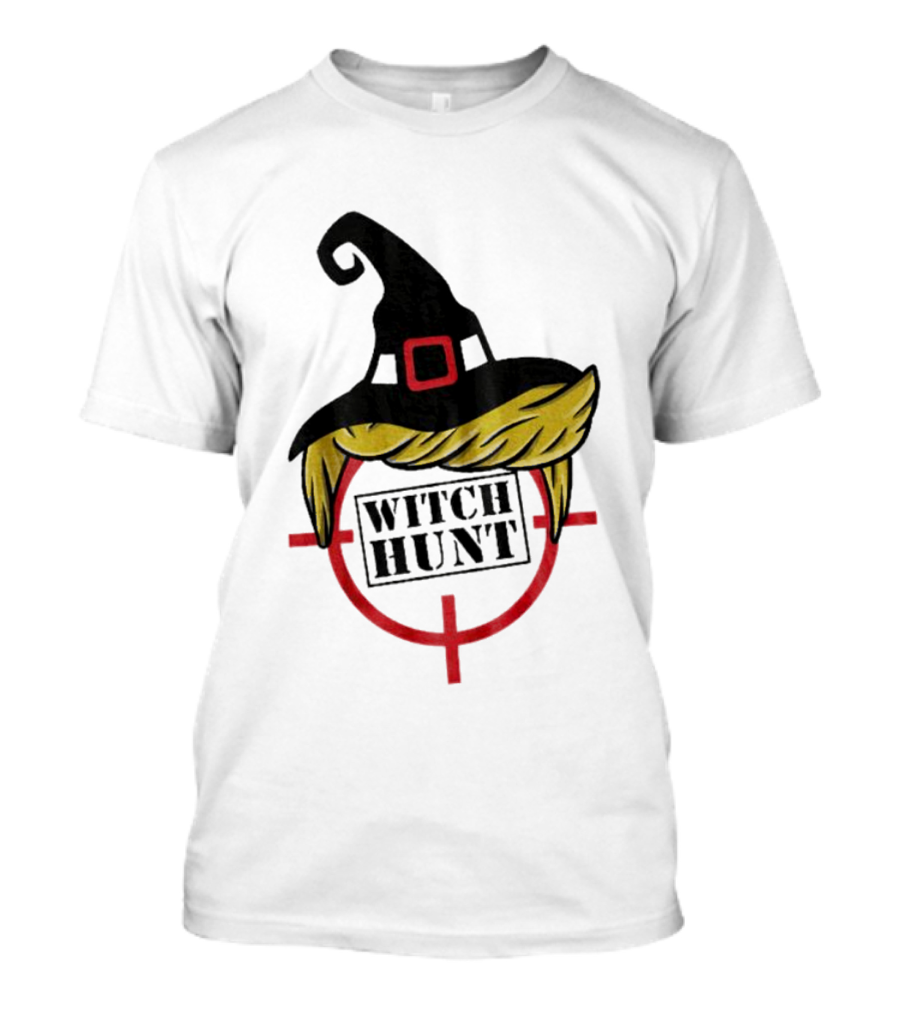 Witch Hunt Crosshairs Hat And Hair On Target T-Shirt