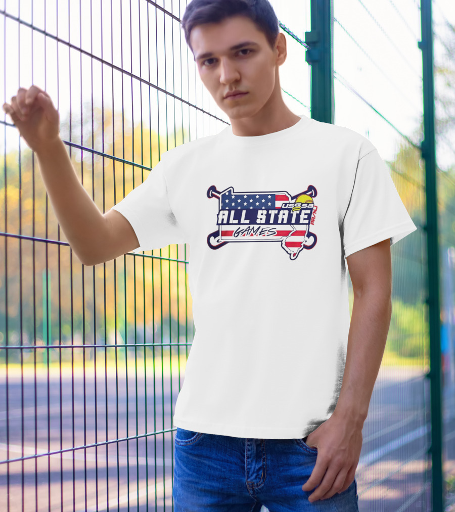 USSSA All State Games USA Flag Softball T-Shirt