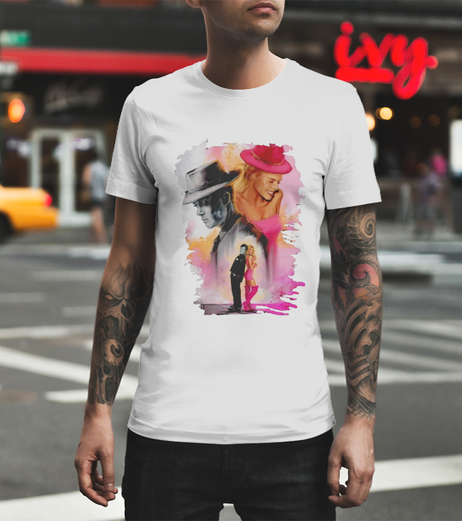 Barbie Oppenheimer Crossover Art Fusion T-Shirt