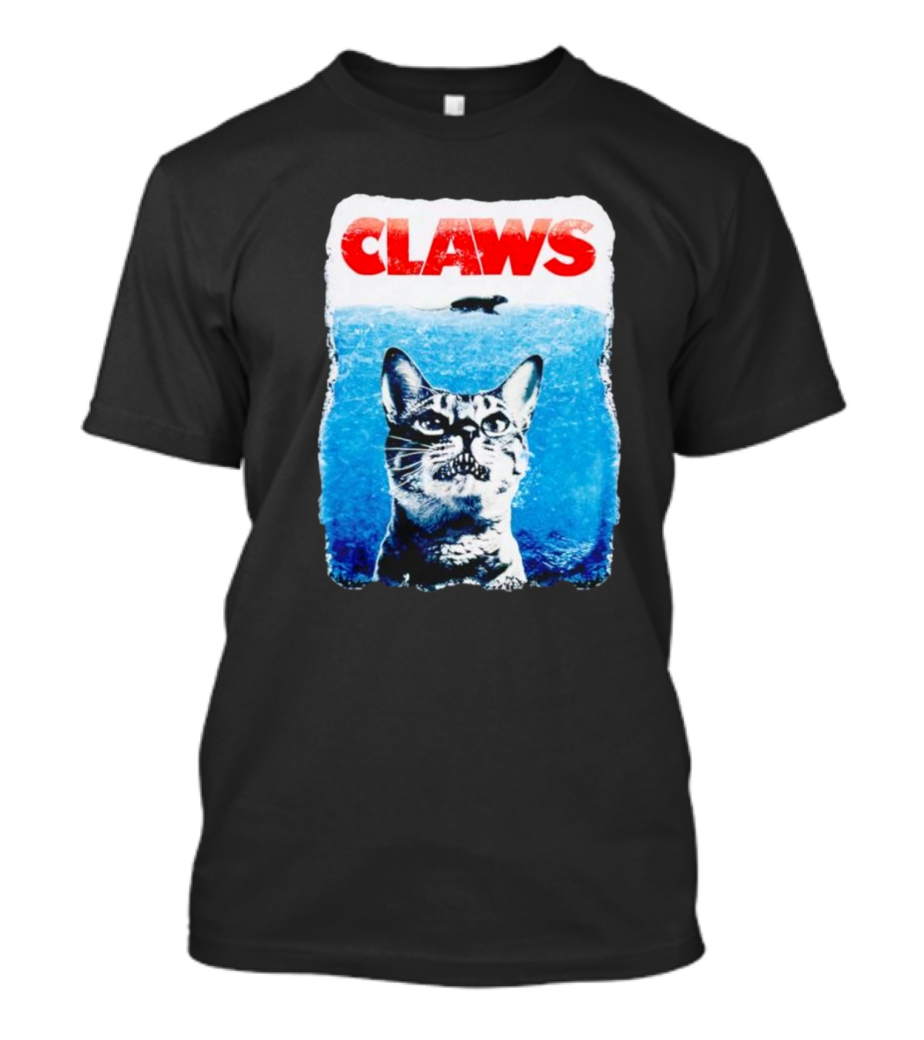 Claws Parody Cat With Fish Underwater T-Shirt