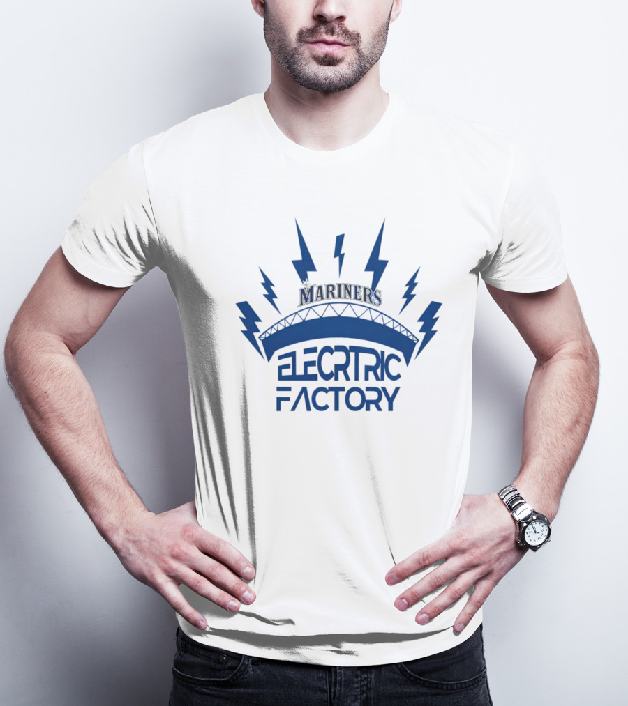 Mariners Electric Factory Lightning Bolts And Arch T-Shirt