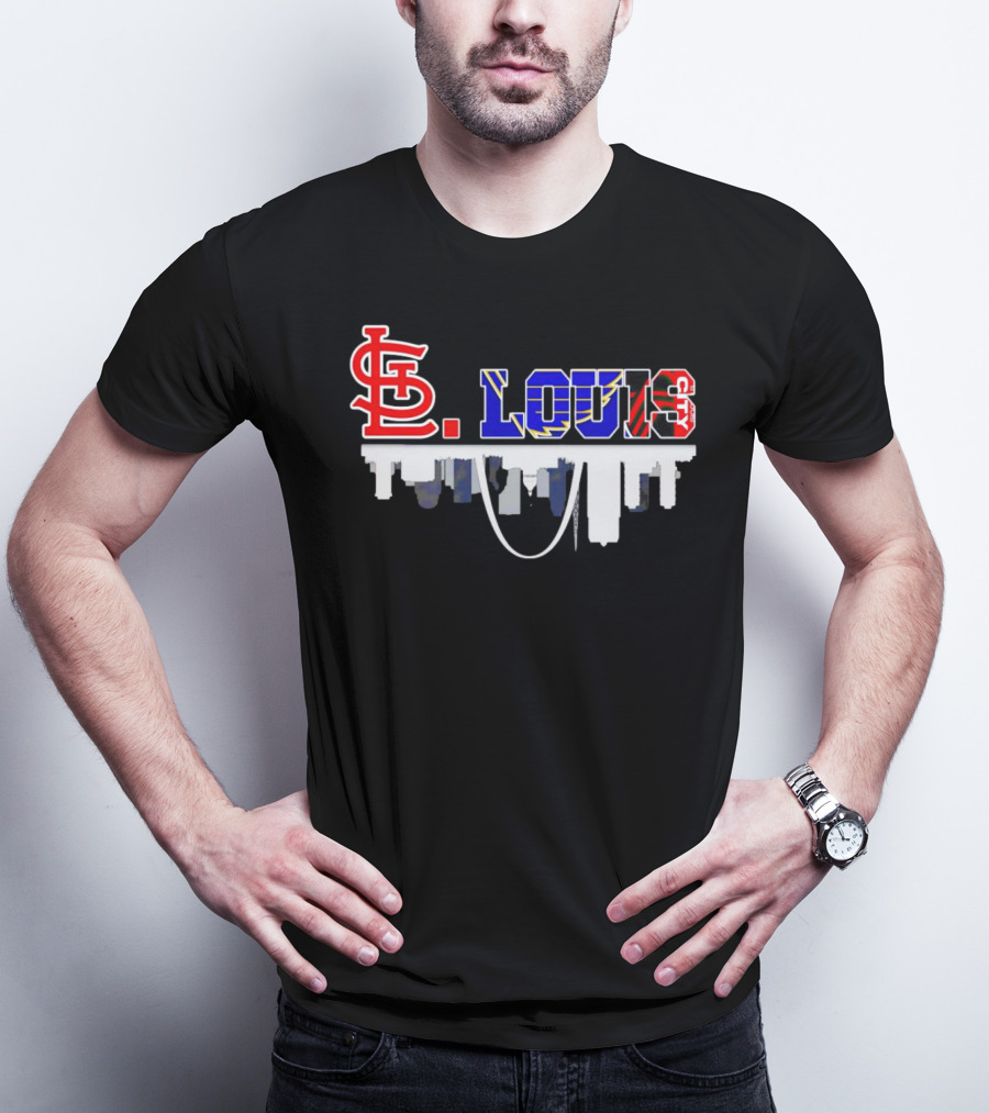 St Louis Sports City Skyline Inspired T-Shirt