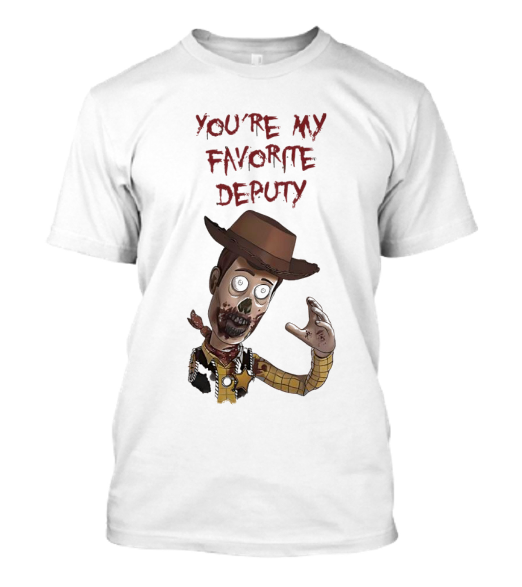 Zombie Sheriff Woody You're My Favorite Deputy T-Shirt
