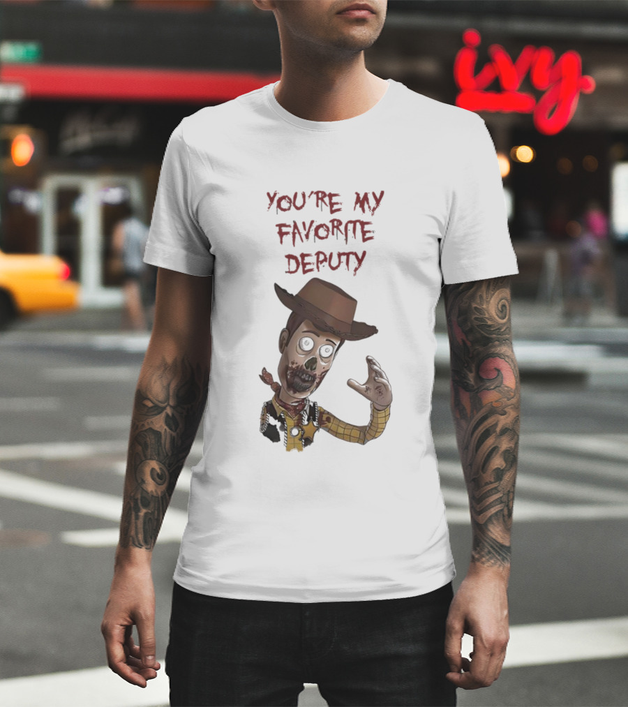 Zombie Sheriff Woody You're My Favorite Deputy T-Shirt