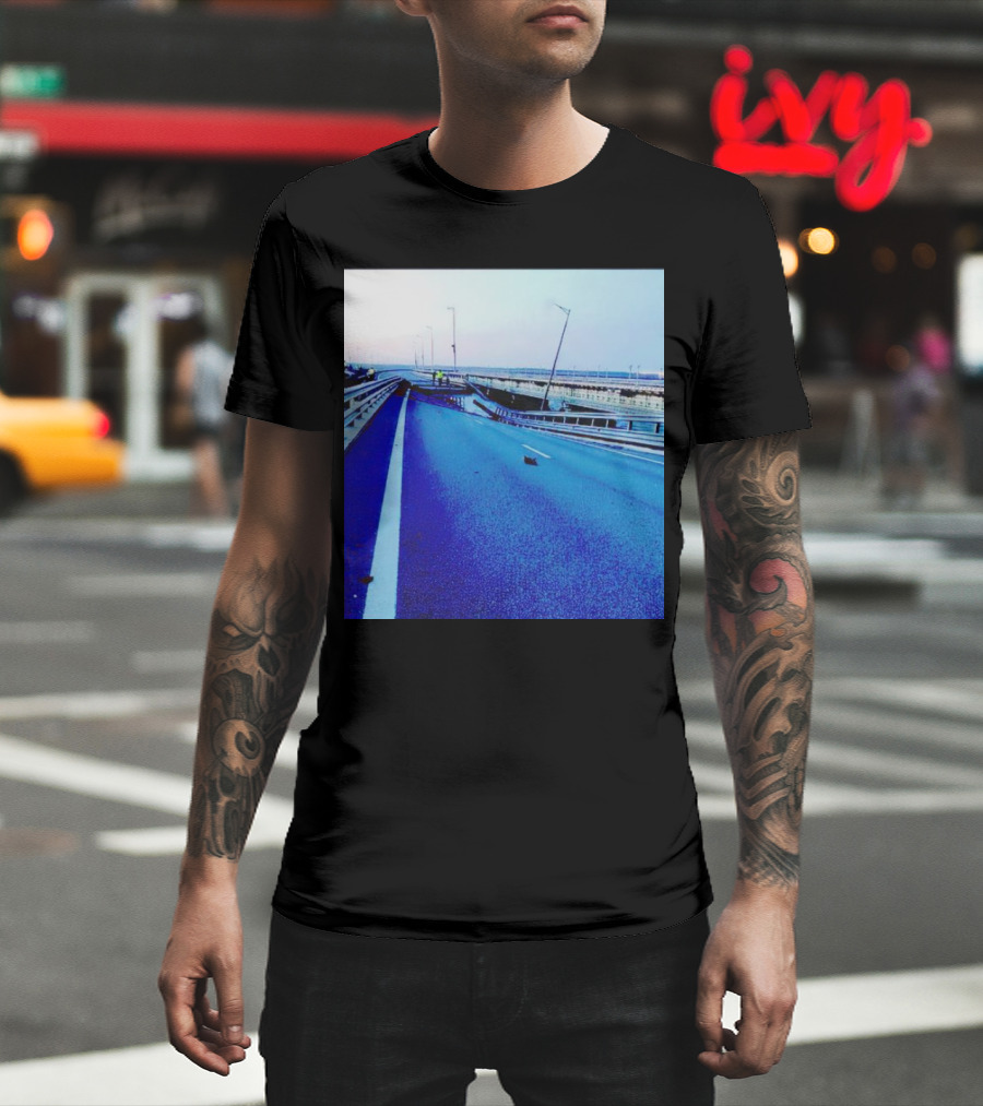 Crimean Kerch Bridge Partial Collapse Scene T-Shirt