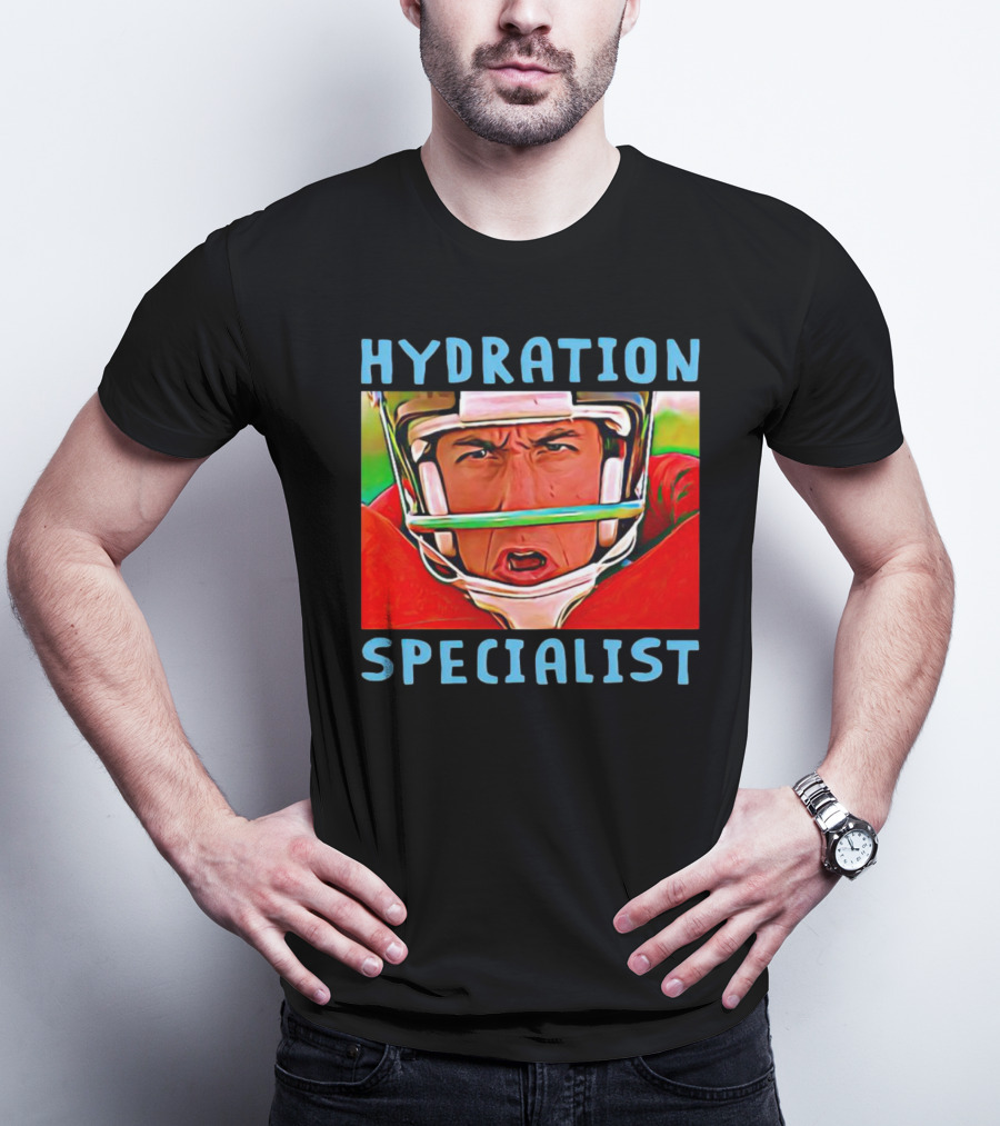 Hydration Specialist Football Helmet Player T-Shirt