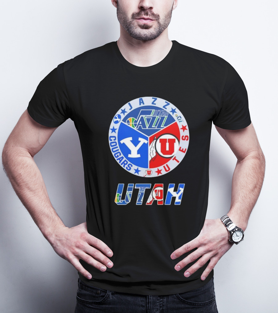 Jazz BYU Utes Utah Cougars T-Shirt