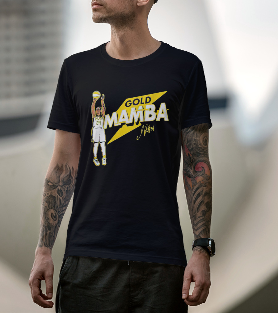 Gold Mamba 24 MVP Jewell Loyd Signature T-Shirt