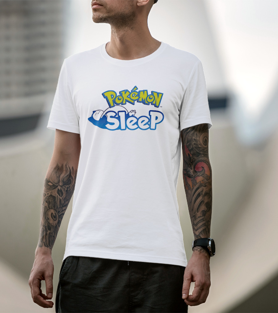 Pokémon Snorlax Sleep Logo Cartoon T-Shirt