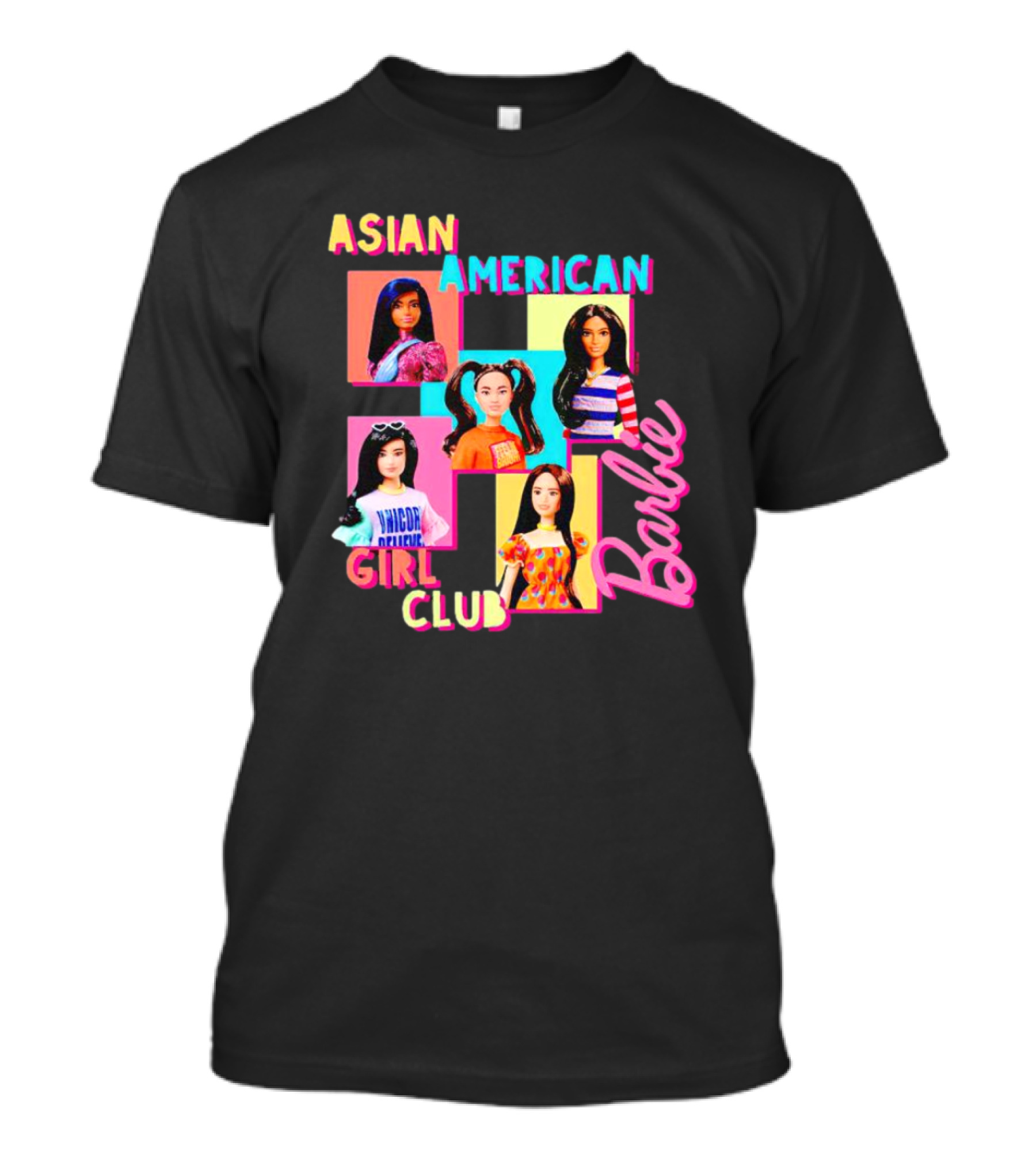 Asian American Girl Club Barbie Dolls T-Shirt