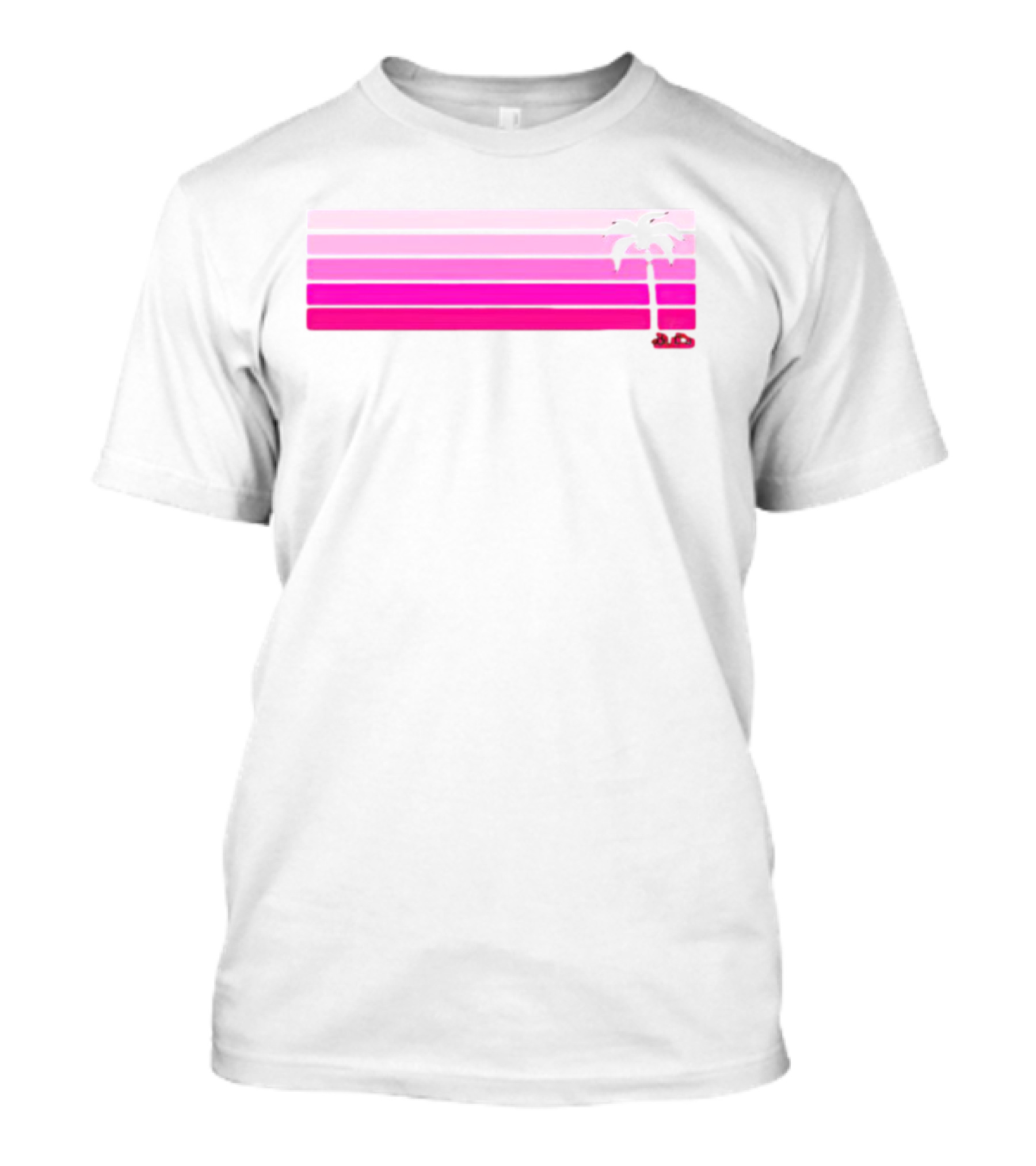 Barbie The Movie Pink Palm Stripe Retro T-Shirt