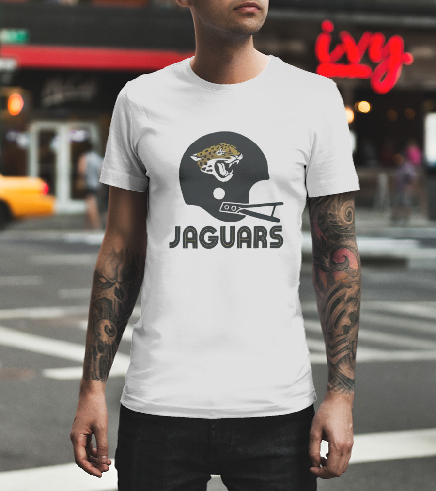 Jaguars Helmet With Jaguar Head T-Shirt