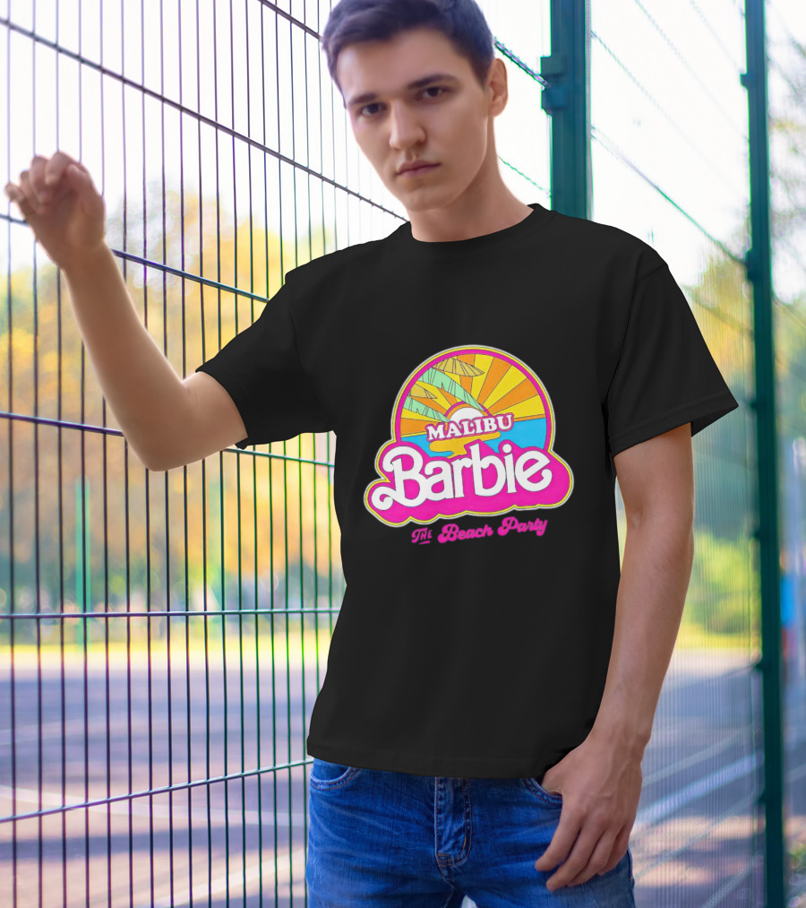 Malibu Barbie The Beach Party Retro Sunburst T-Shirt
