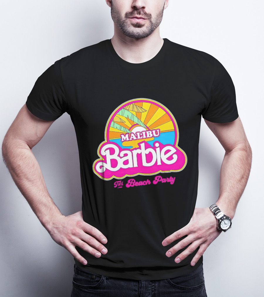 Malibu Barbie The Beach Party Retro Sunburst T-Shirt