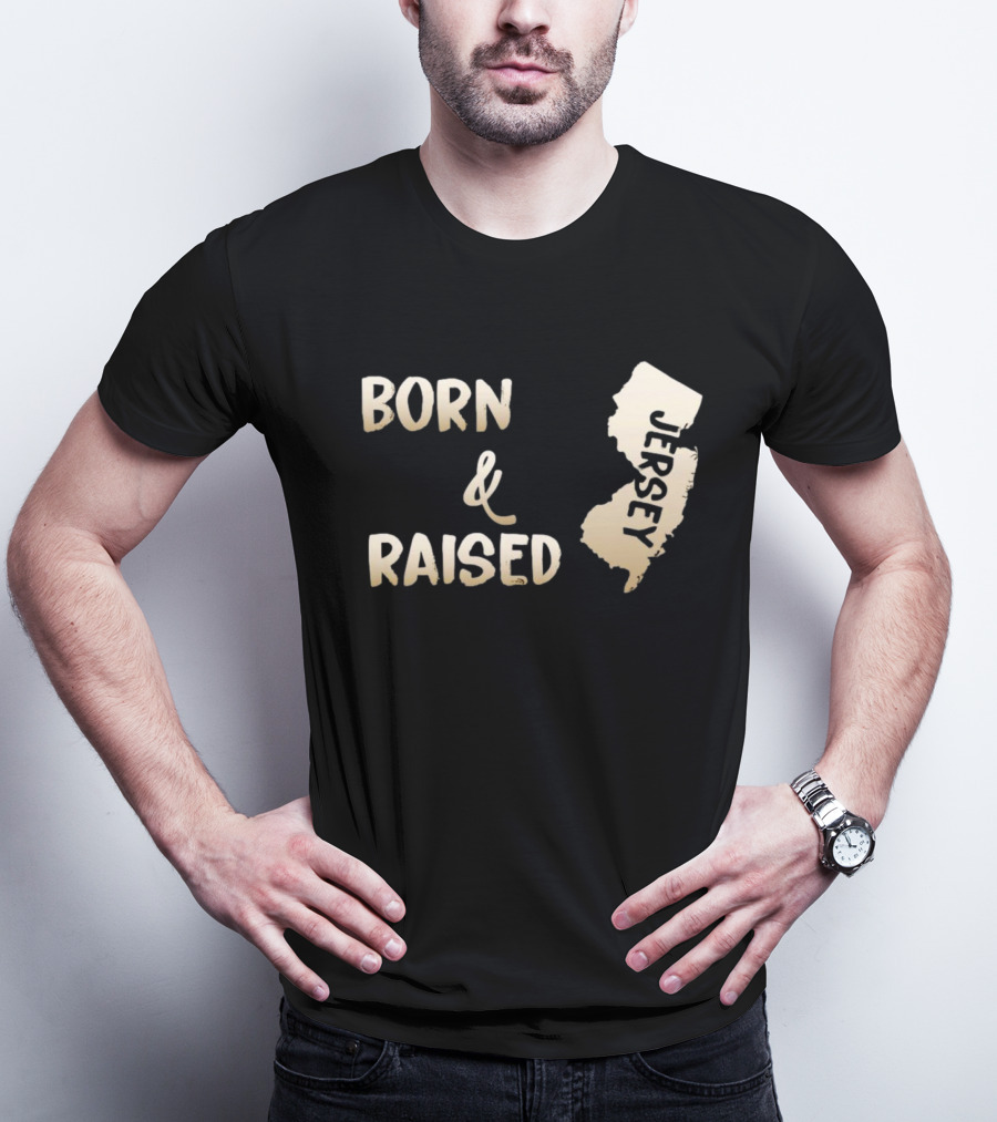 Born And Raised Jersey State Pride T-Shirt