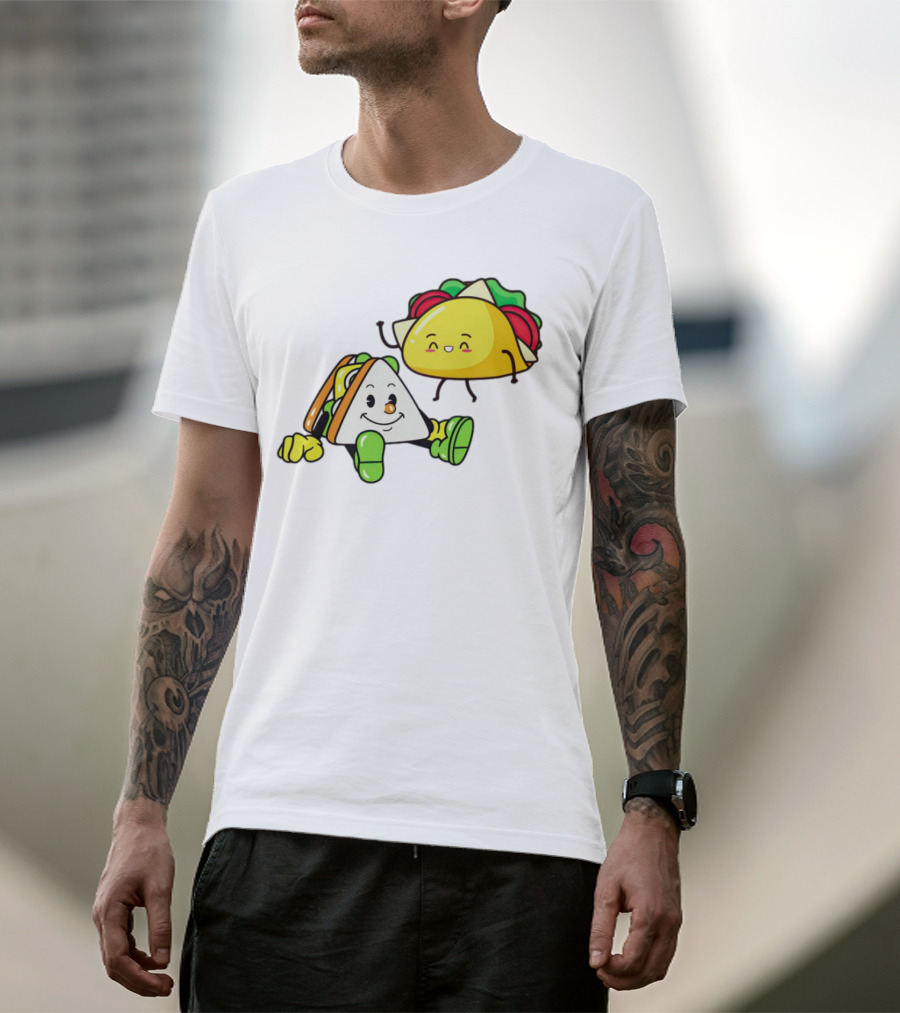 Tacos Friendship Day Happy Taco And Sandwich Duo T-Shirt