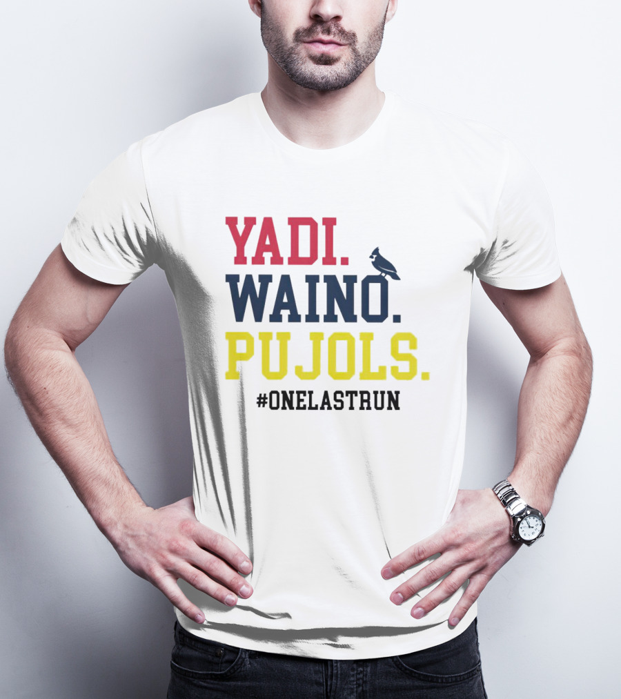 Yadi Waino Pujols One Last Run MLB Cardinals Legend Farewell T-Shirt