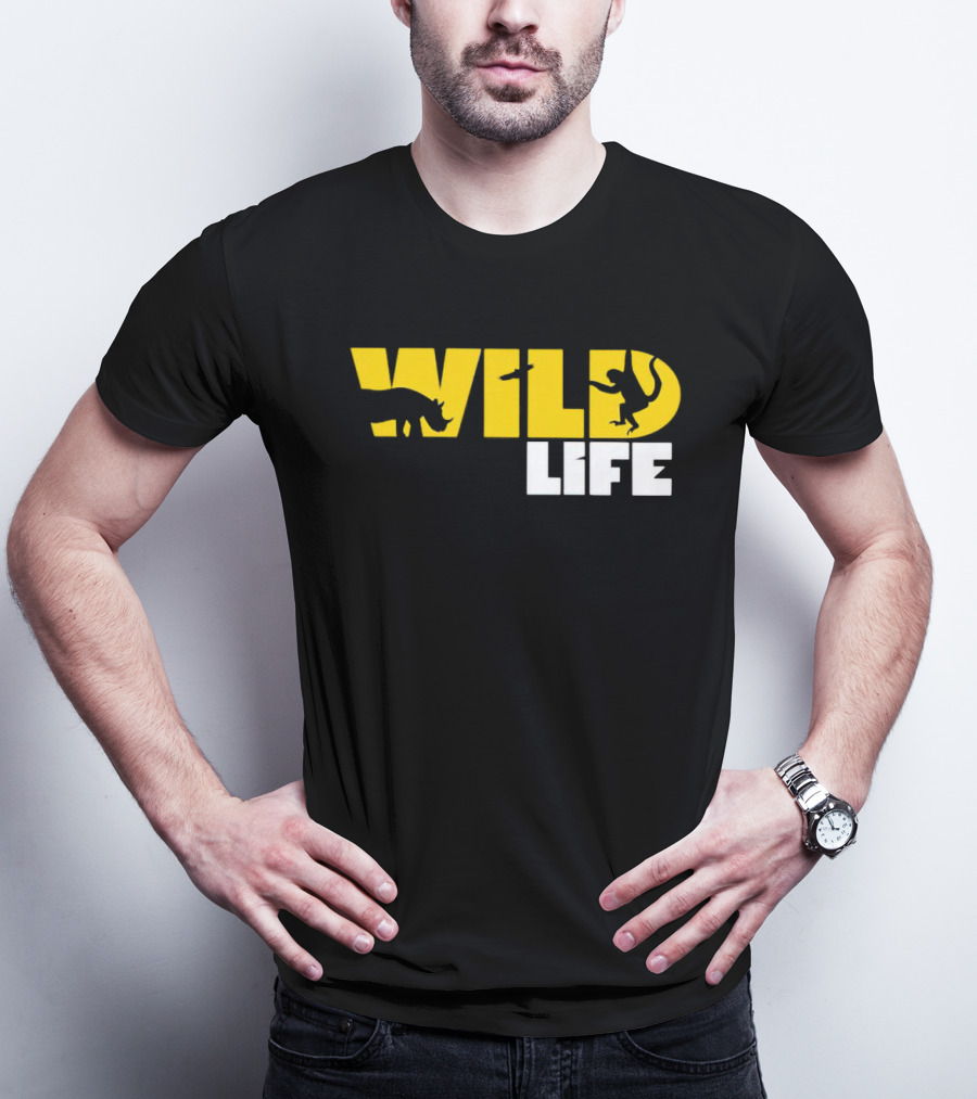 Wild Life Rhino Monkey T-Shirt