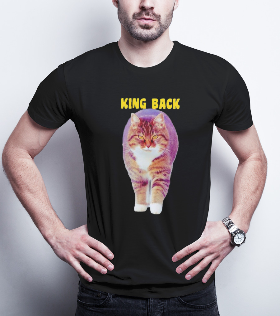 KING BACK Cat Image T-Shirt