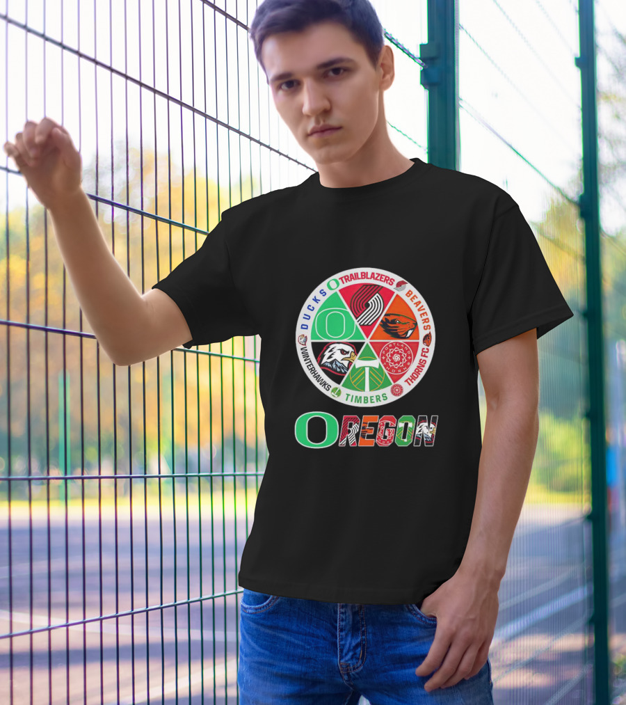 Oregon Winterhawks Ducks Trail Blazers Beavers Thorns FC Timbers Sports Team T-Shirt