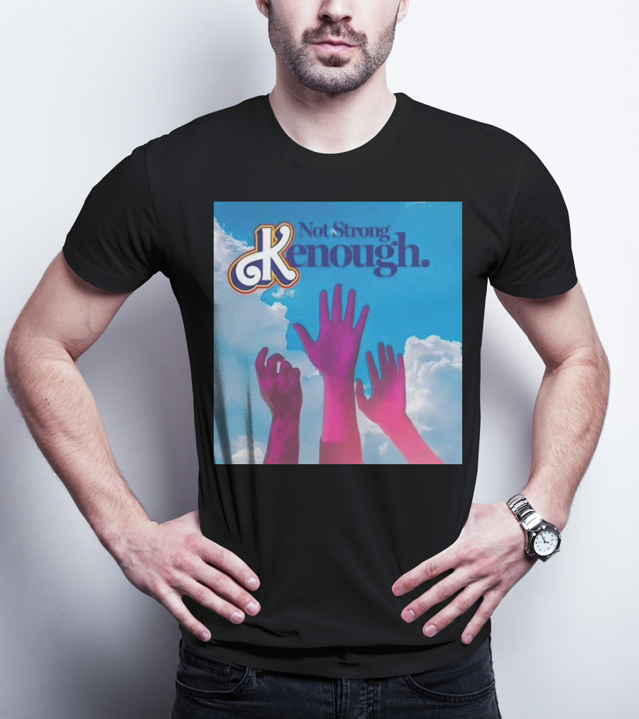 Not Strong Kenough Raising Hands Sky Clouds T-Shirt