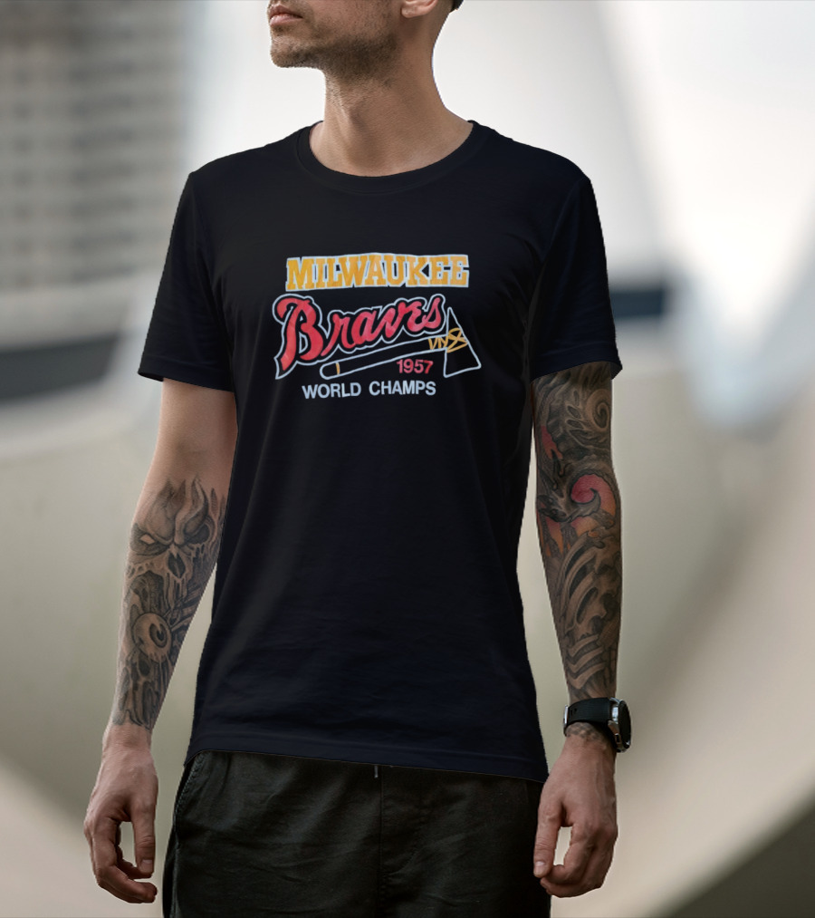 Milwaukee Braves World Champs 1957 T-Shirt