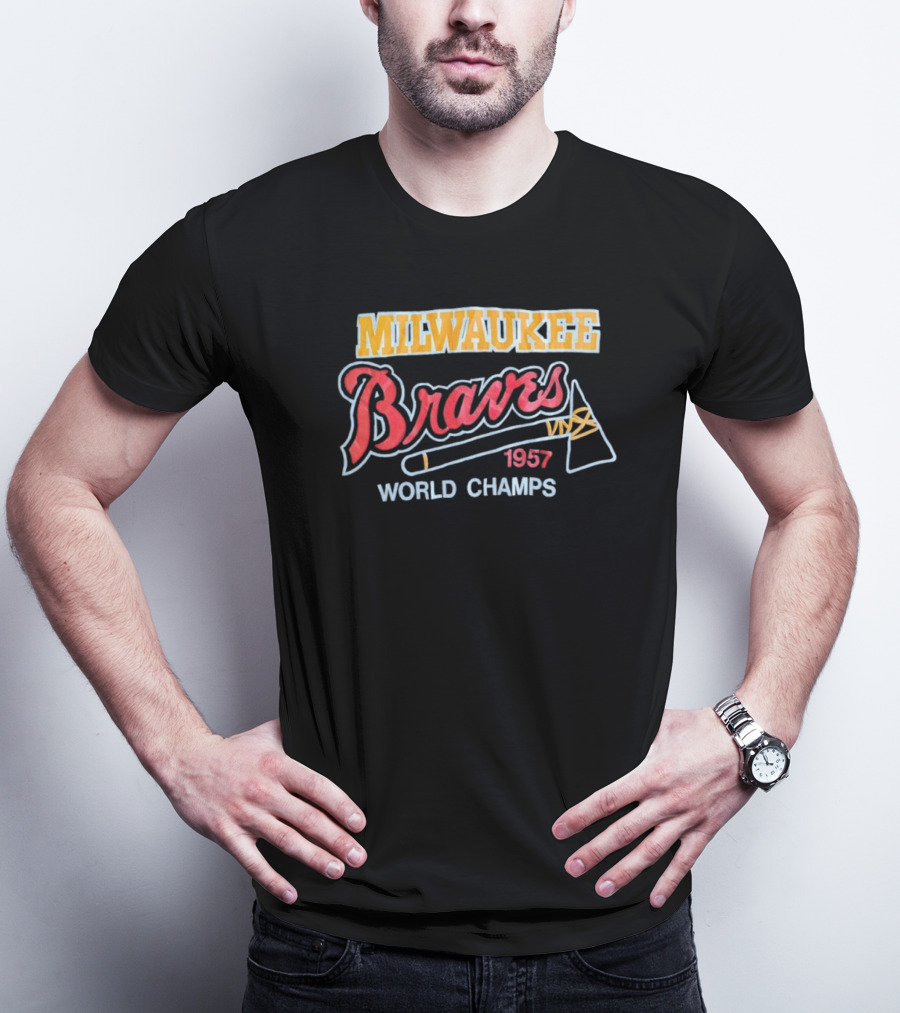 Milwaukee Braves World Champs 1957 T-Shirt