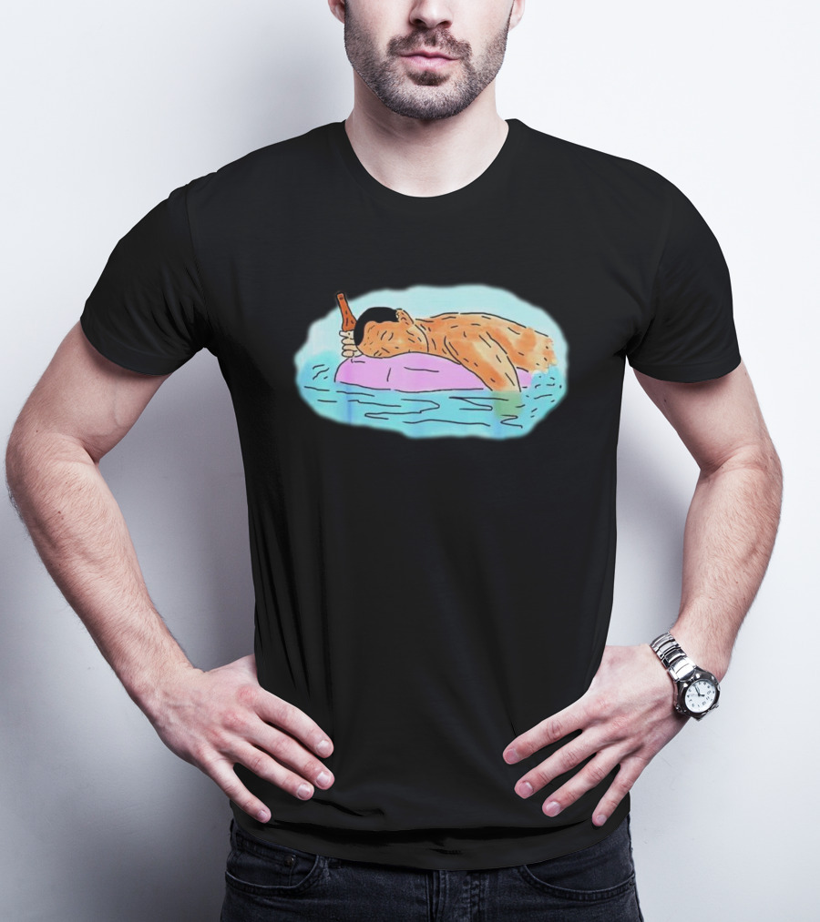 Kendall Roy Sleeping On Water With Bottle On Floatie T-Shirt