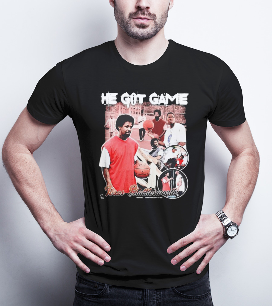 He Got Game Jesus Shuttlesworth Urban Basketball Scene 1998 T-Shirt