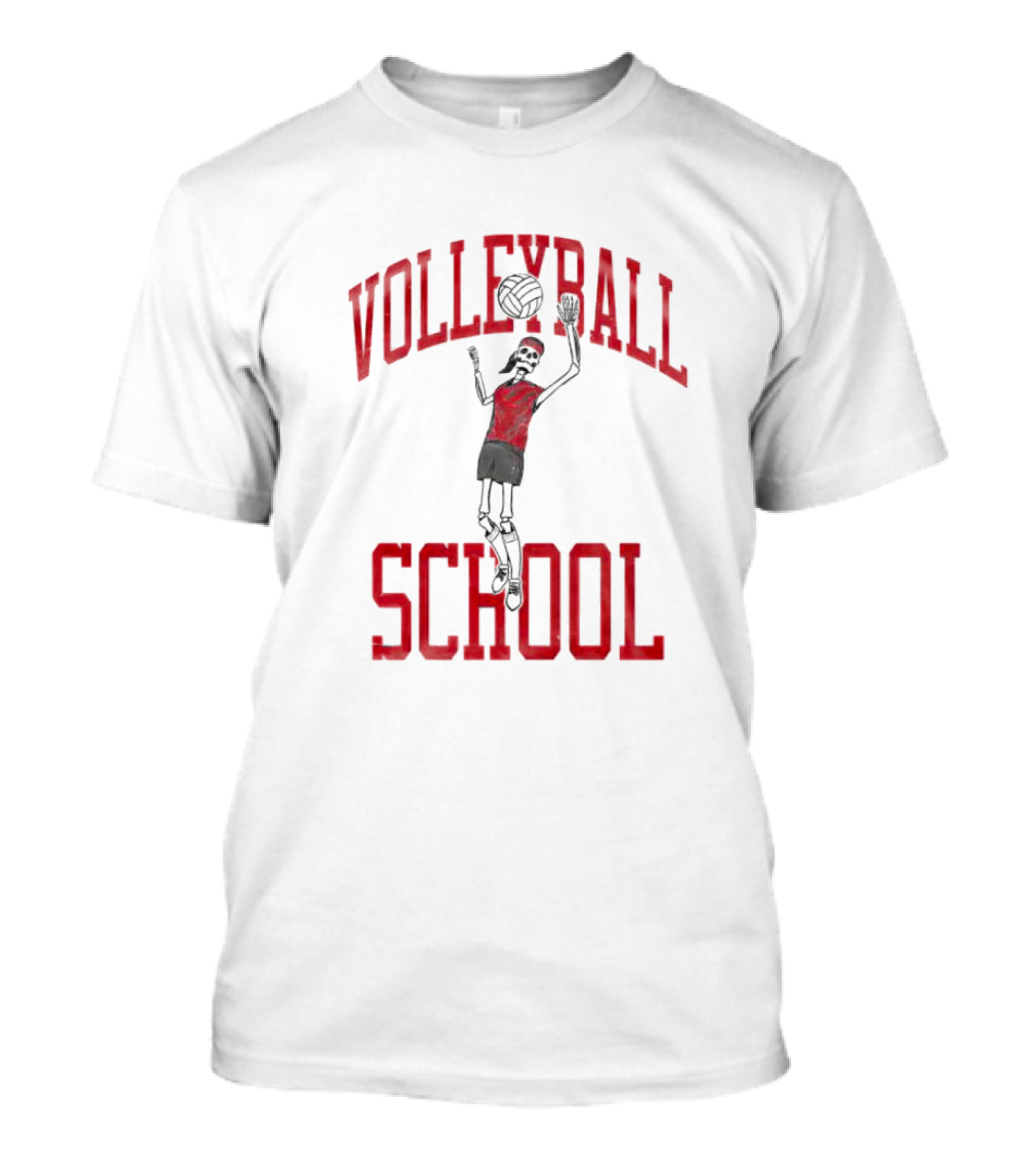 Nebraska Volleyball School Skeleton Player T-Shirt