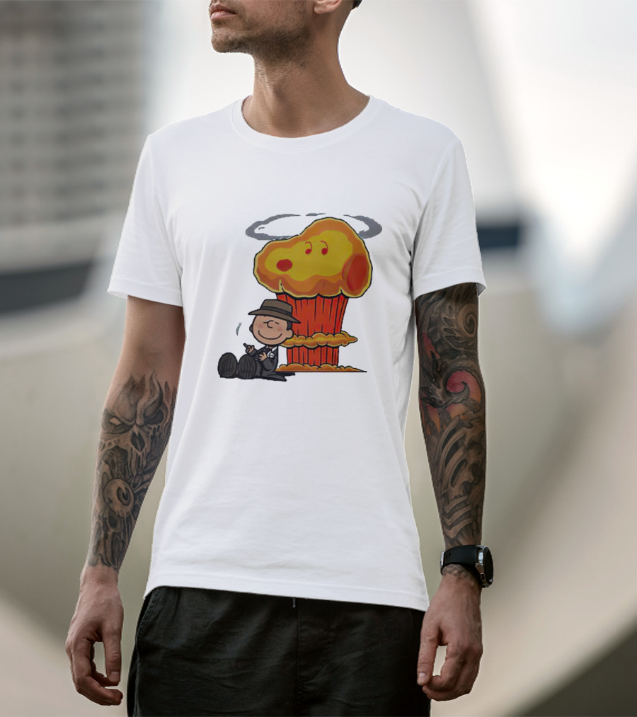 Oppeanutheimer Snoopy Explosion With Charlie Brown Smoking T-Shirt