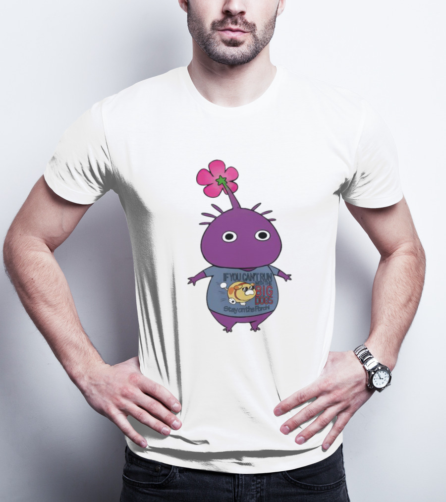 Purple Pikmin Stay On The Porch Big Dogs Shirt Flower Top T-Shirt