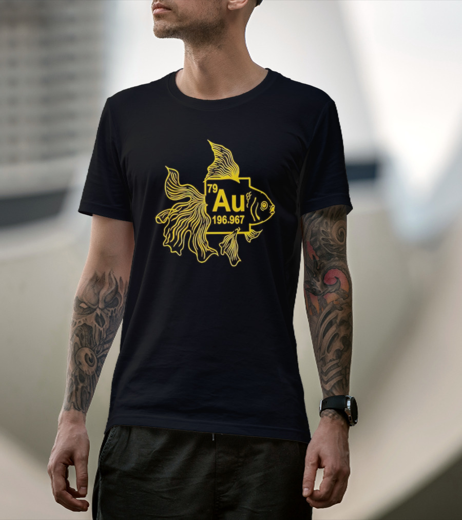 Gold Fish Element Au 79 Chemistry Science T-Shirt