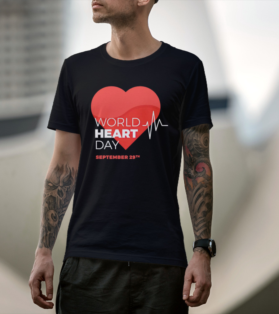World Heart Day September 29th Heartbeat T-Shirt