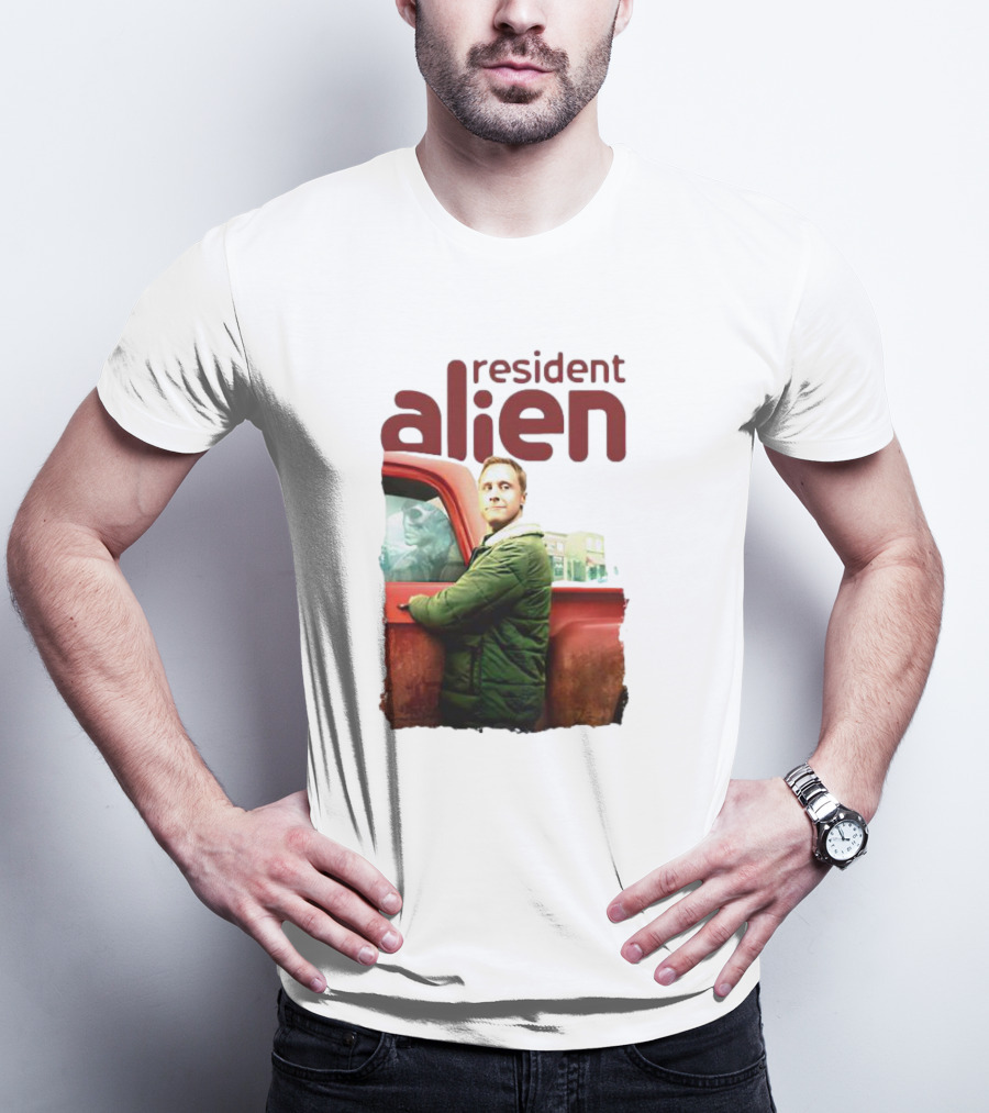 Resident Alien Christmas Truck Scene T-Shirt