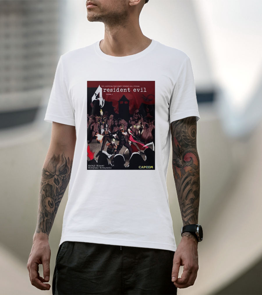 Resident Evil 4 Got Something That Might Interest You Shinji Mikami Hiroyuki Kobayashi Capcom Volume 1 T-Shirt