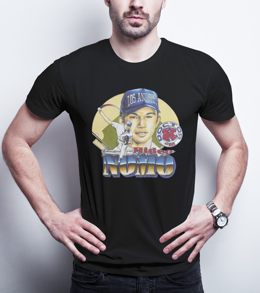 Los Angeles Dodgers Hideo Nomo Doctor K 16 Vintage T-Shirt