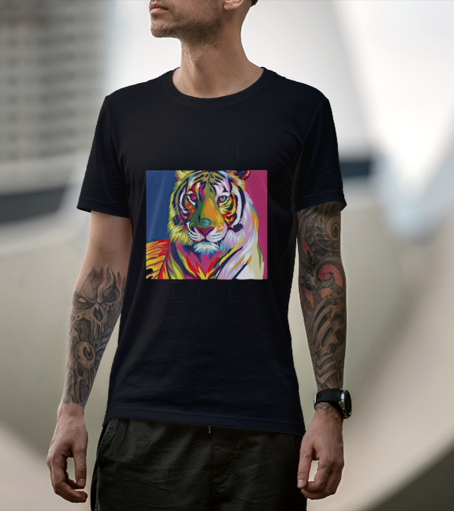 Dareto Be Bold Colorful Tiger T-Shirt